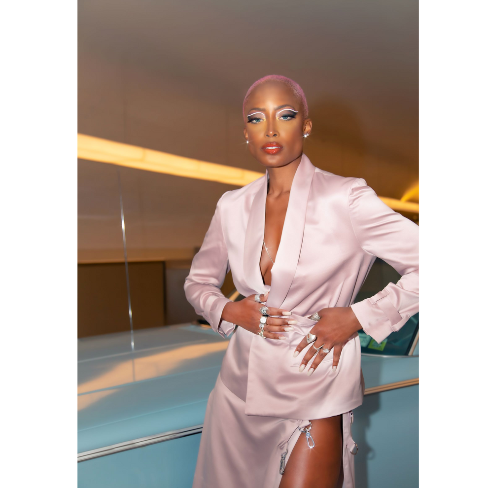 Clubmaster Smoking Jacket - Pink - LLESSUR NYC